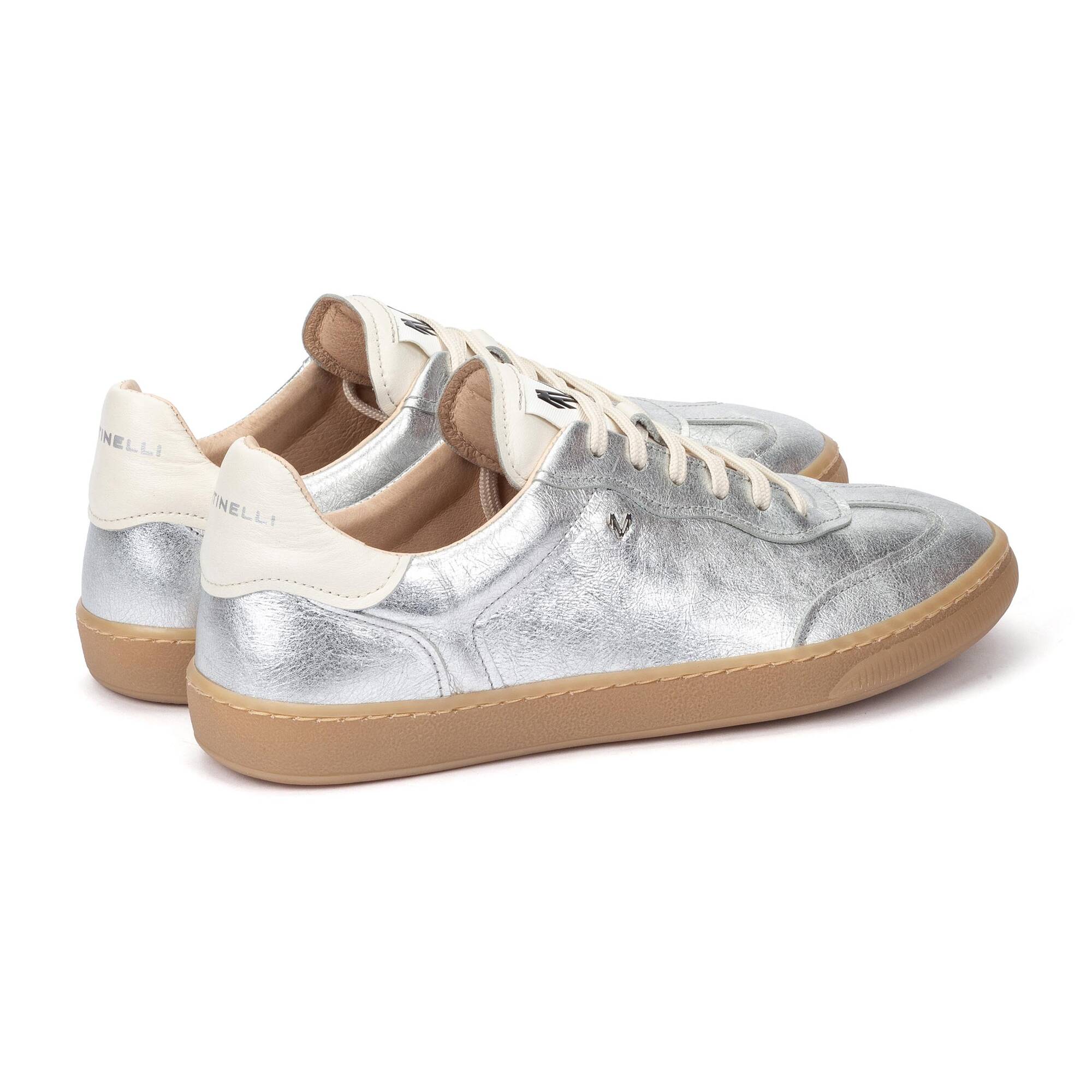Women metallic sneaker in leather ALBRICCI 1743-B338 | MARTINELLI