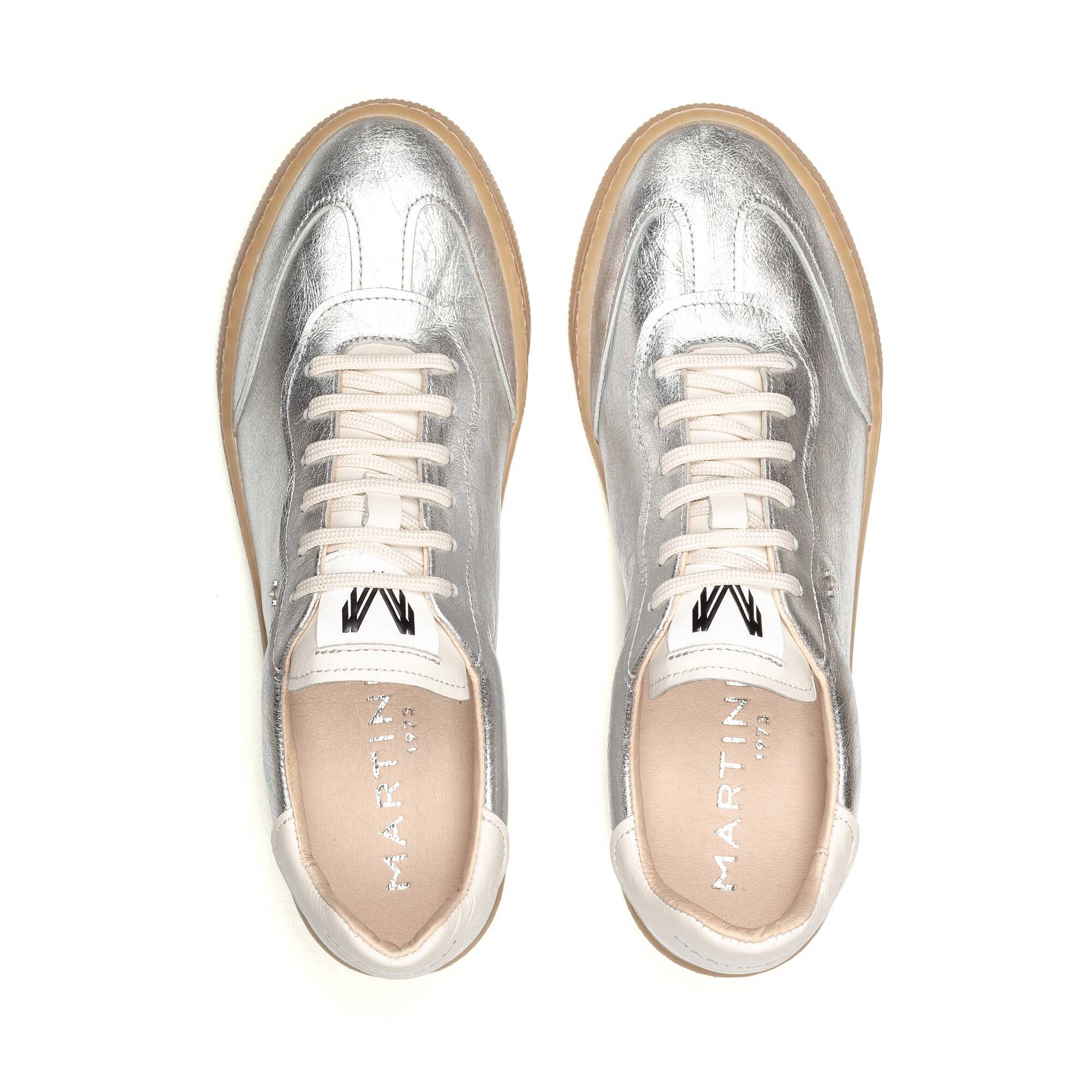 Women metallic sneaker in leather ALBRICCI 1743-B338 | MARTINELLI